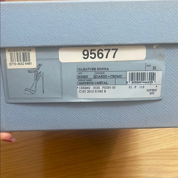 Prada | Shoes | Prada Womens Silver High Heel Sandals | Poshmark